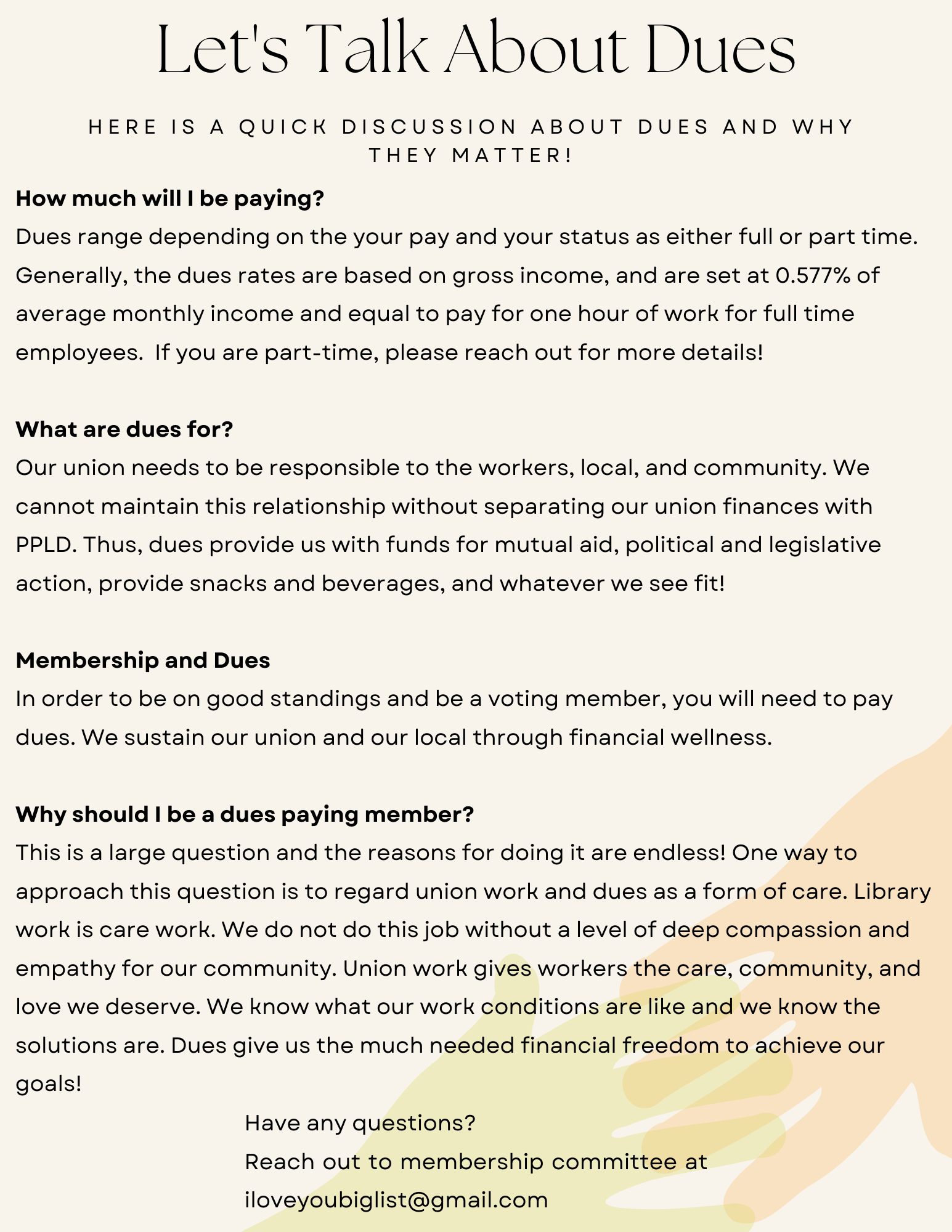 Let’s Talk About Dues – Pikes Peak Library Workers United